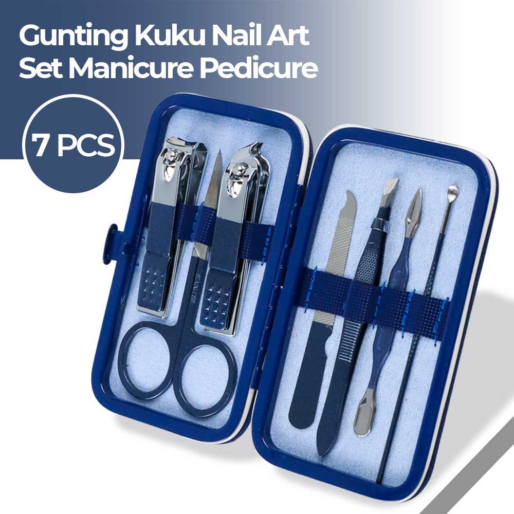 Jual Gunting Kuku Nail Art Set Manicure Pedicure 7 PCS - LM302 | Shopee ...