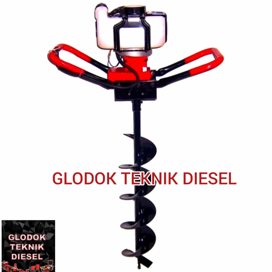 Jual Mesin Bor Tanah Earth Auger Med 680 + Mata Bor 6 Inch 150 MM ...