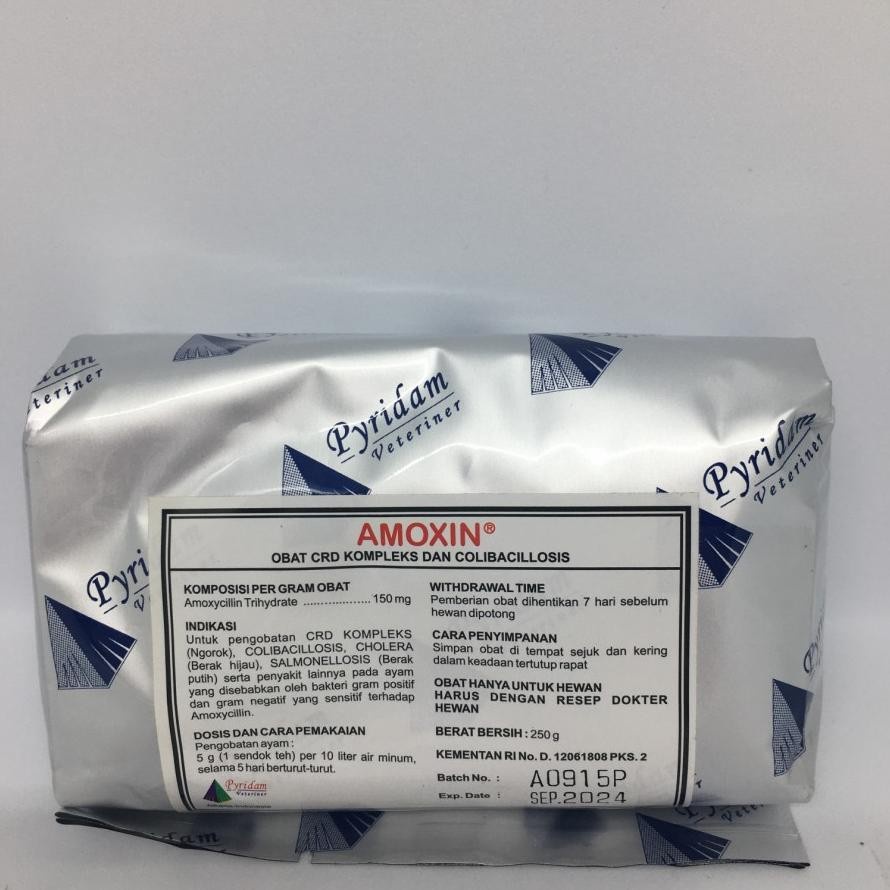 Jual AMOXIN OBAT CRD KOMPLEKS DAN COLIBACILLOSIS PYRIDAM VETERINER ...