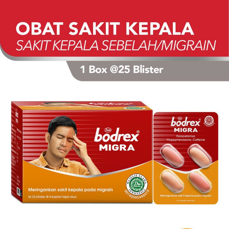 Jual Bodrex Migra 1 Box Isi 25 Blister | Shopee Indonesia