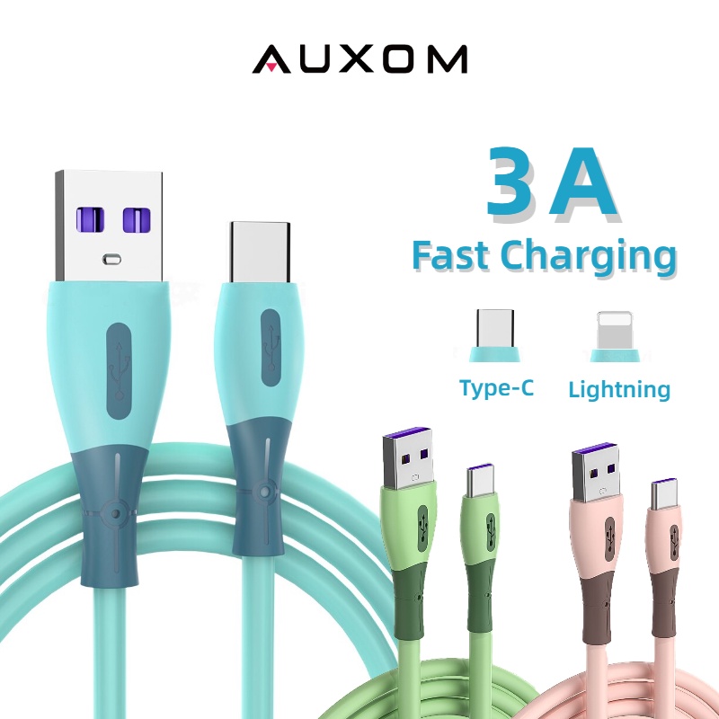 Jual AUXOM Kable Data Liquid Silicone 3A USB Cable Fast Charging Type-C ...