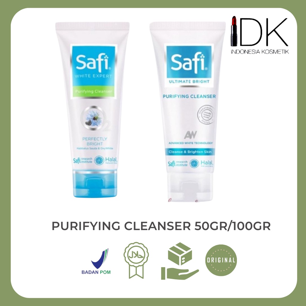 Jual Safi White Expert Purifying Cleanser 50Gr/100Gr/Sabun Wajah (biru ...
