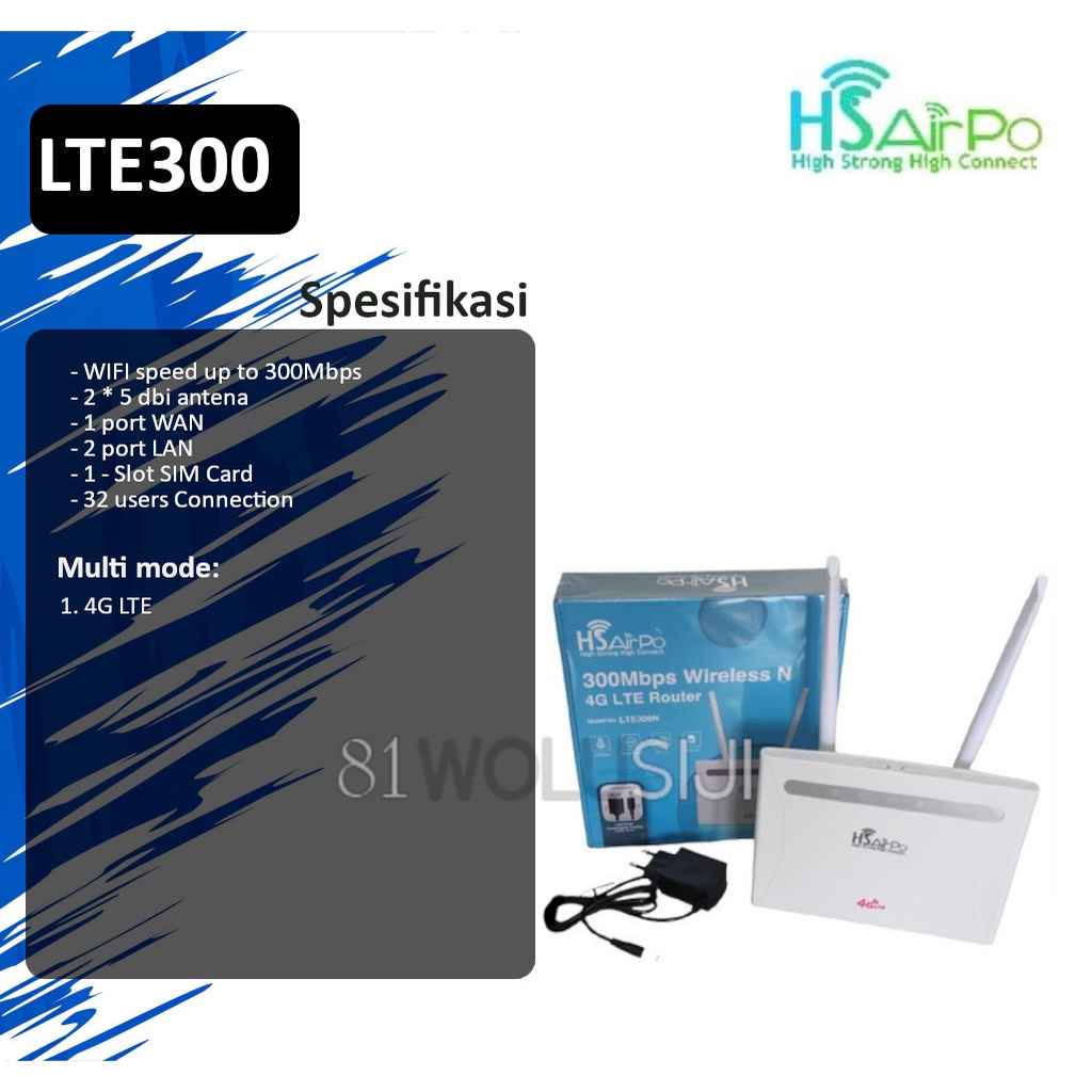 Jual HSAirpo LTE300N Modem 4G LTE Router 2.4Ghz Wireless N 300Mbps ...