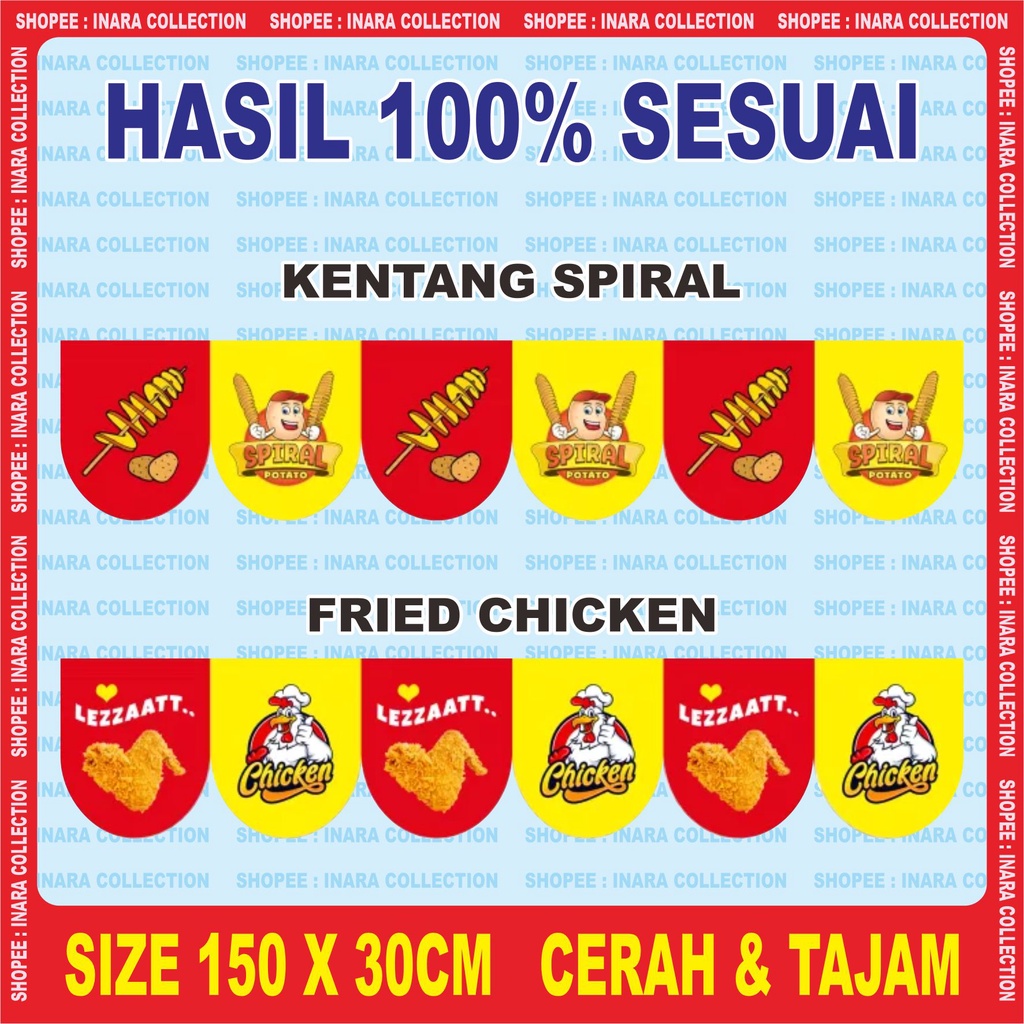 Jual FLAG BANNER SPANDUK RENDA / BANNER SPANDUK BOOTH FRIED CHICKEN ...