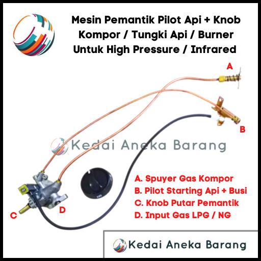 Jual Mesin Pemantik Pilot Api Knob Kompor High Pressure Tekanan Tinggi ...