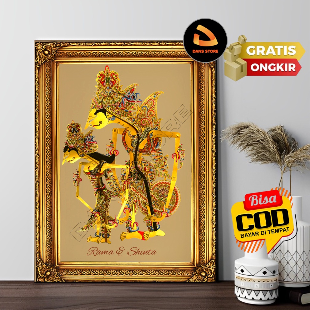 Jual Hiasan Dinding Aesthetic Wayang Kulit Rama Shinta Aesthetic RS-C1 ...
