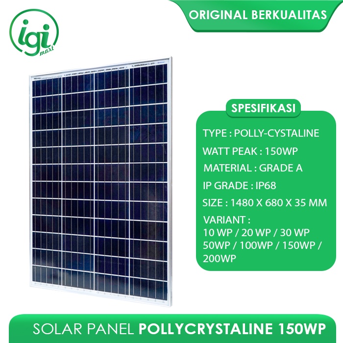Jual SOLAR PANEL 150W / SOLAR CELL 150 Watt / PANEL SURYA 150WP POLY ...
