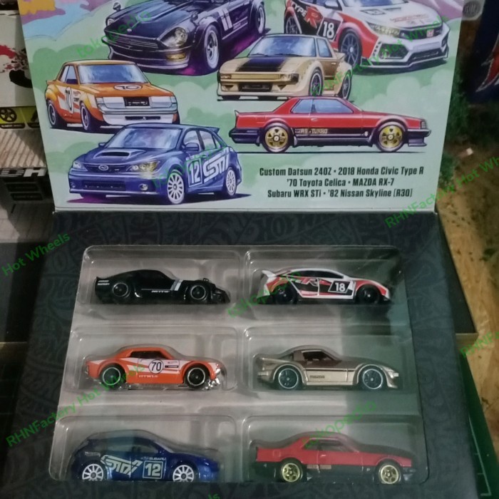 Jual HOTWHEELS JDM SERIES PACK HONDA CIVIC TYPE R NISSAN SKYLINE DATSUN ...