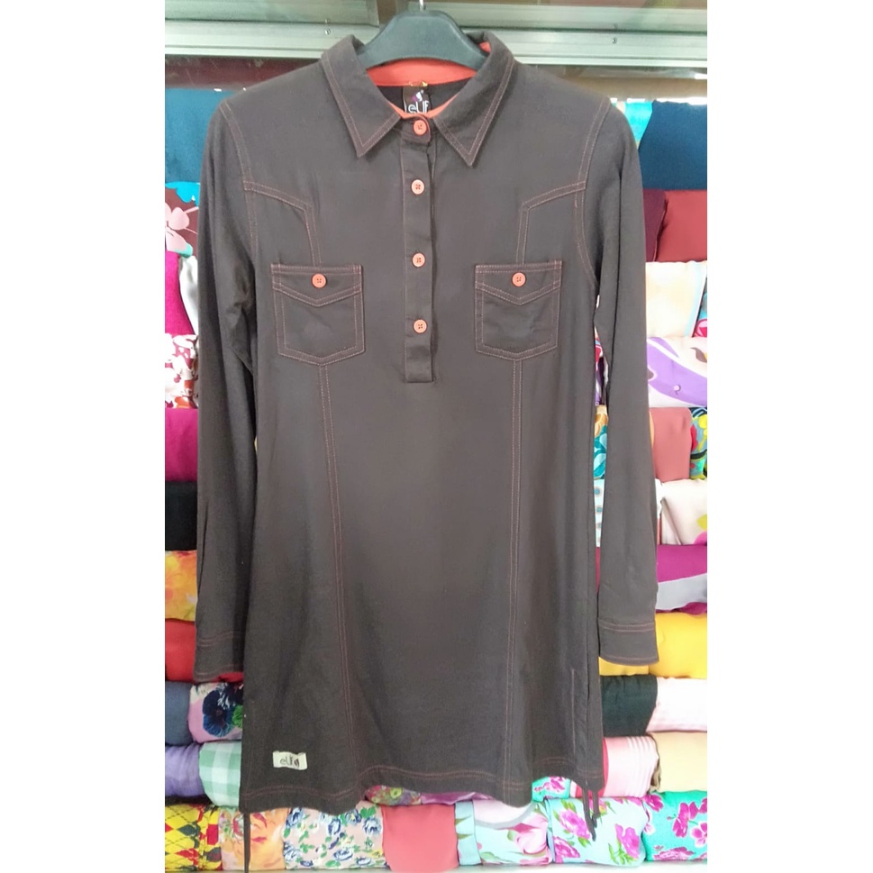 Jual TUNIK ELIF REMAJA TE 12 COKLAT | Shopee Indonesia