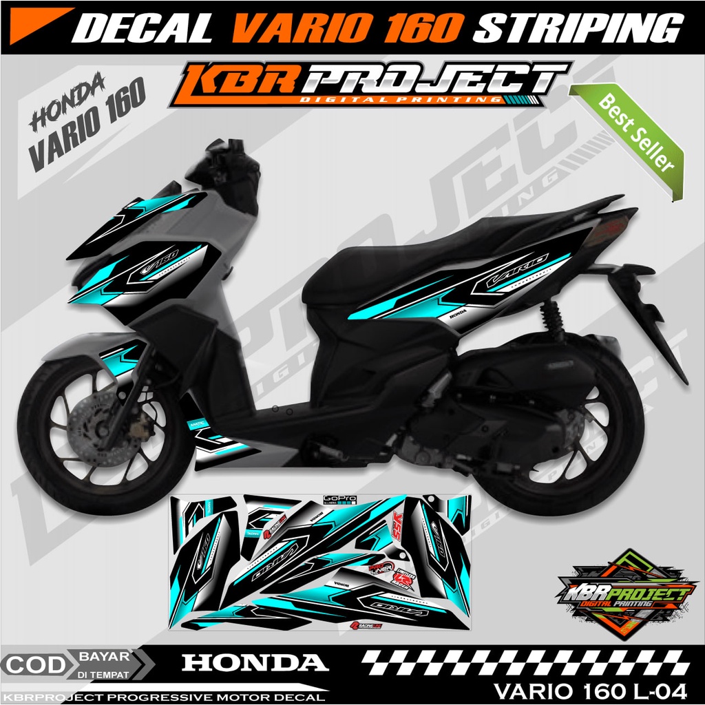 Jual Decal Sticker Striping Variasi Vario 160 NEW 2022 Honda Click Semi ...