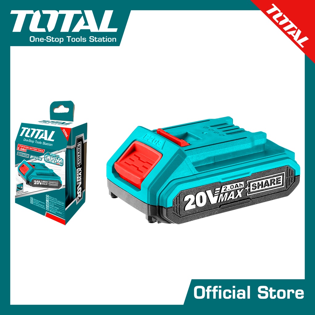 Jual Paket baterai lithium-ion cordless battery TOTAL TFBLI20011 20V/2 ...
