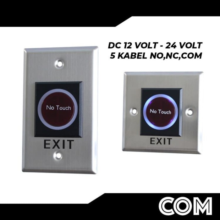 Jual Exit Button No Touch Stainless Access Control Push Infrared ...