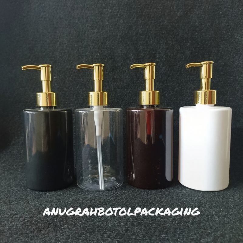Jual Botol Pump 250 ml Rf Tutup pump oil Luxury silver mewah wadah sabun cair | Shopee Indonesia