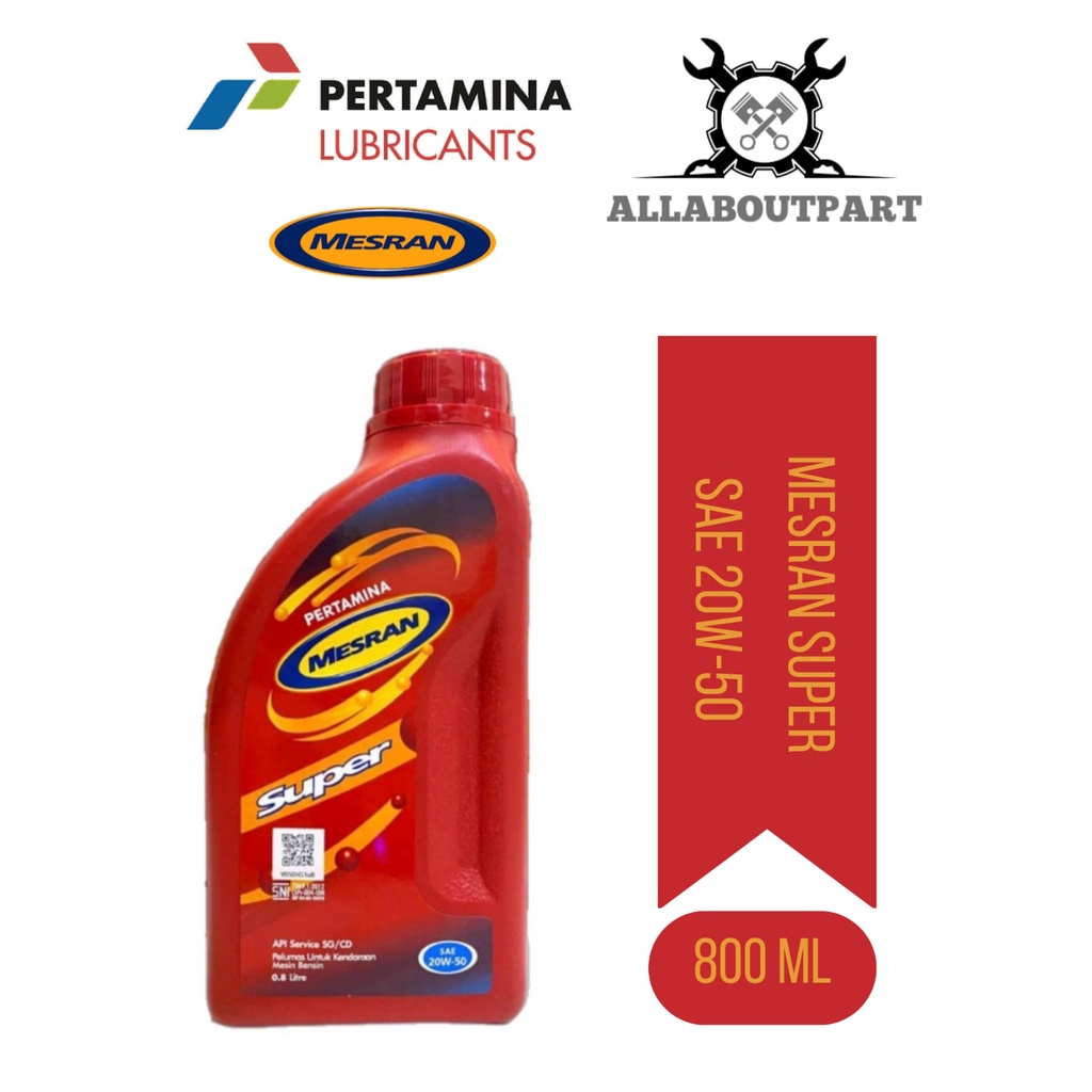 Jual Oli MESRAN SUPER 20W-50 ( 800ML ) | Oli Pertamina / Oli Motor ...