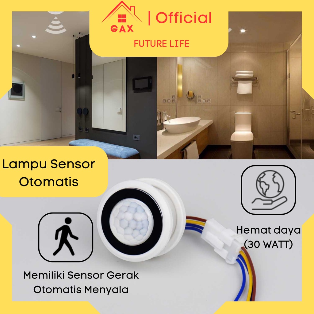 Jual Lampu Sensor LED PIR Infrared Motion Adjustable Induction ...