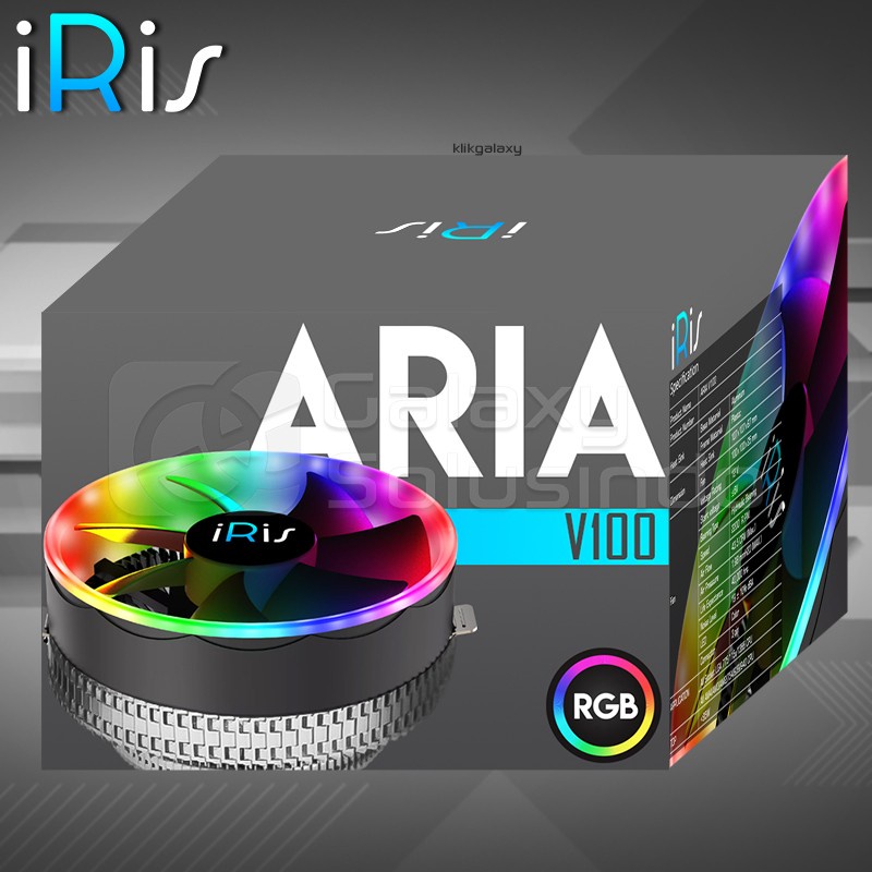 Jual CPU Fan Cooler RGB - iRis ARIA RGB V100 / Pendingin Processor ...