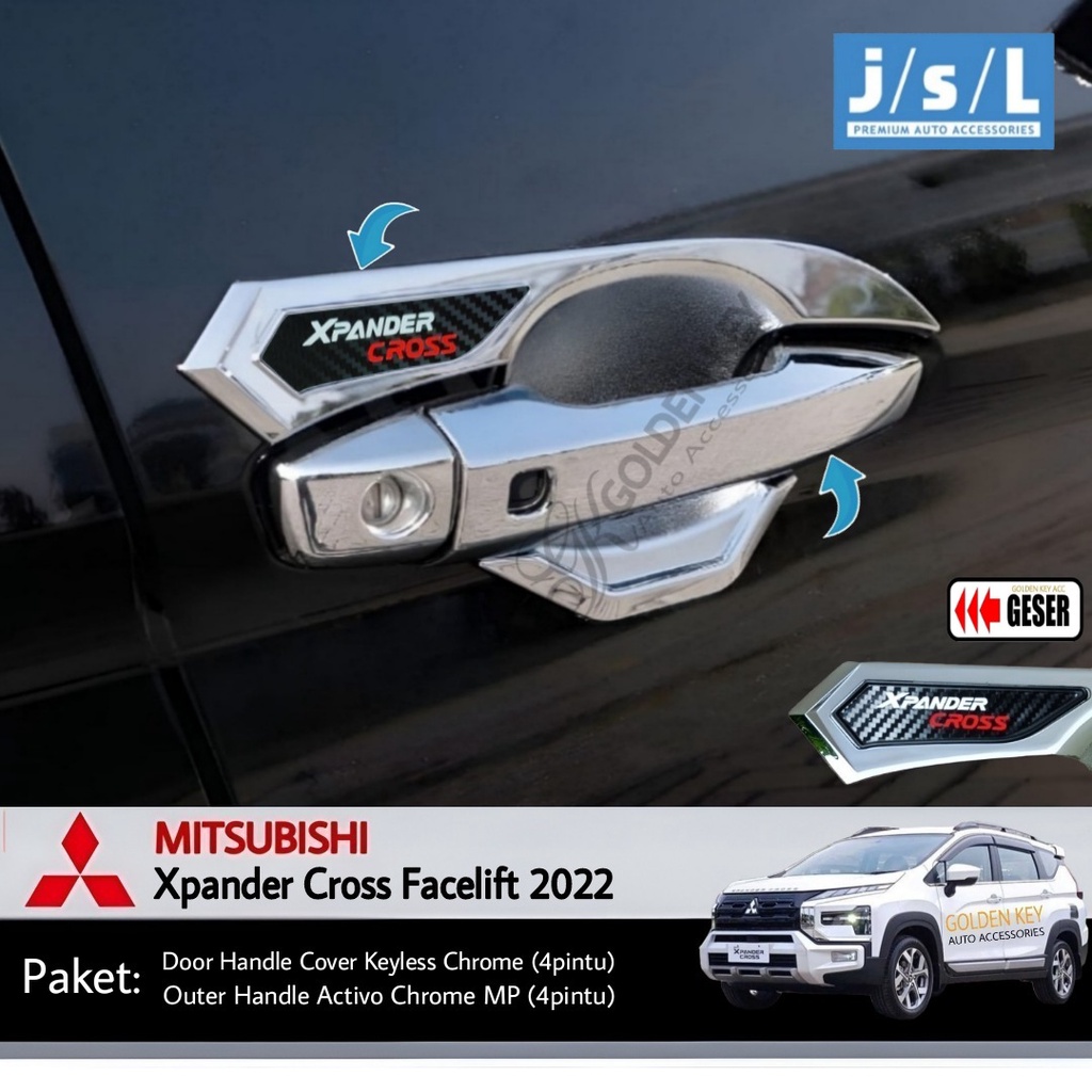 Jual PAKET New Xpander Cross 2022 Cover Handle + Outer Handle Activo Chrome MP | Shopee Indonesia