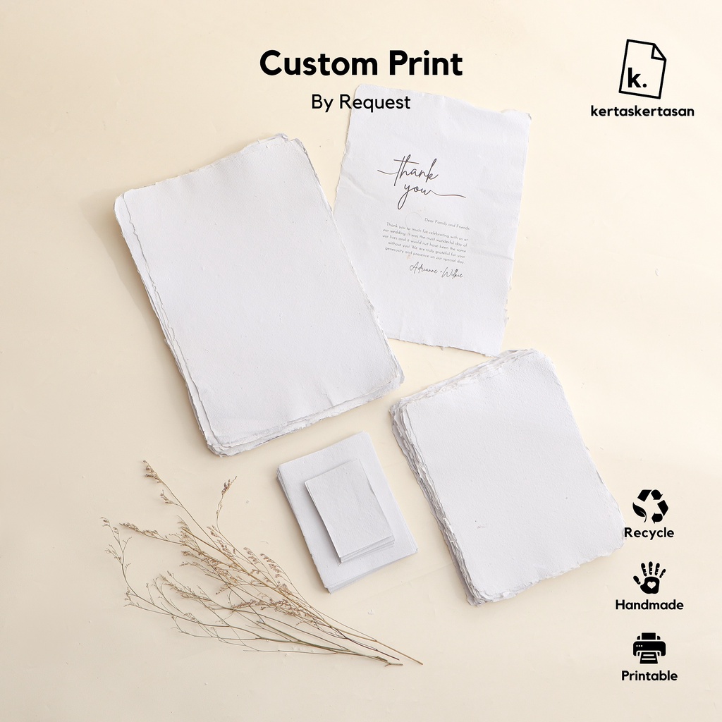 Jual Recycled Paper White / Kertas Daur Ulang Putih Natural A4 A5 A6 A7 ...