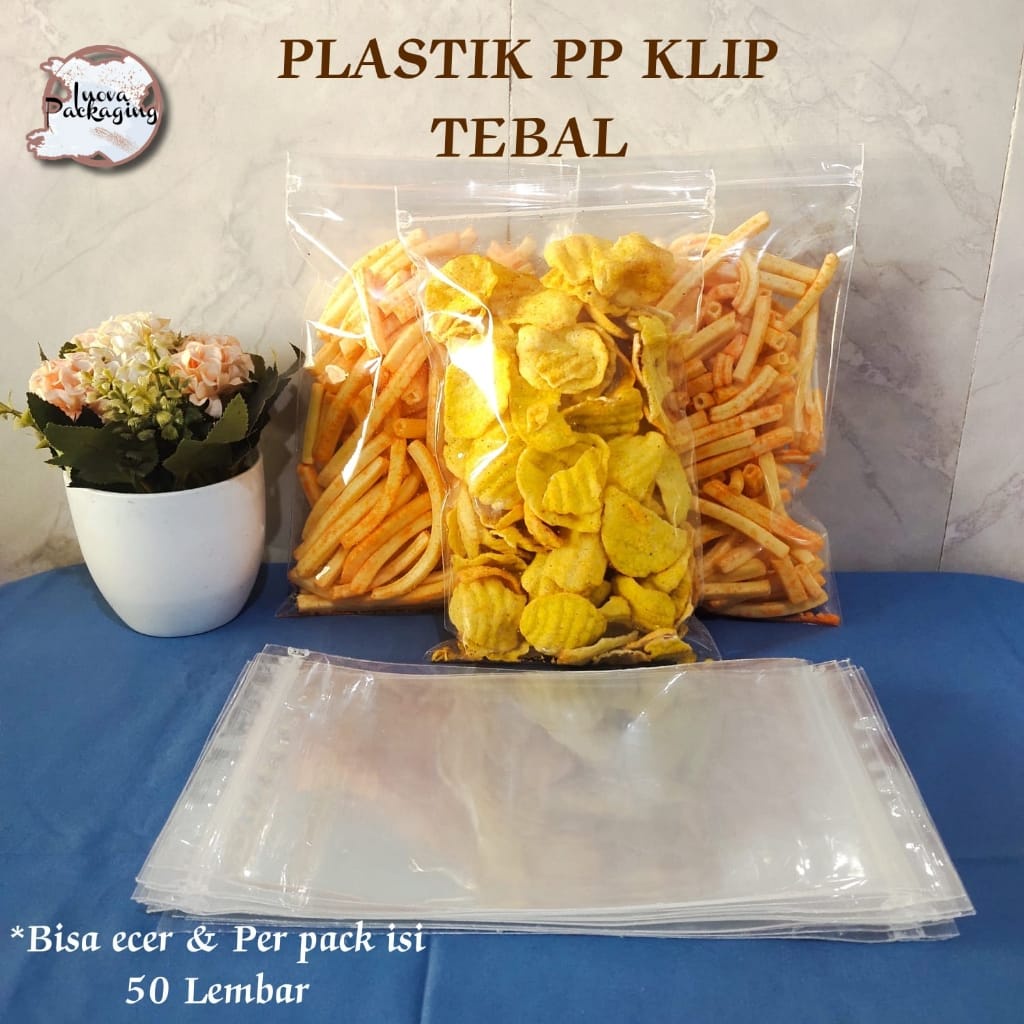 Jual Plastik PP Klip Bening 12x20 cm Tebal 50 Micron Plastik Kemasan ...