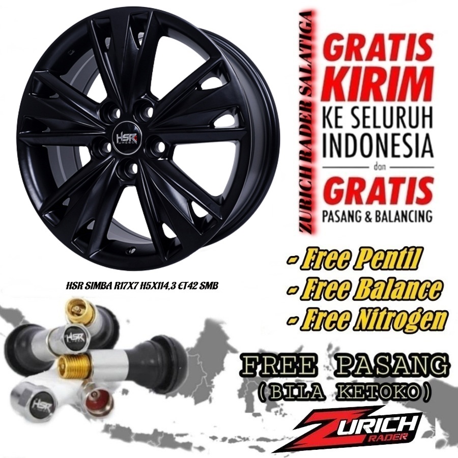Jual Velg Mobil Innova Venturer R17 HSR SIMBA R17 Lebar 7 Pcd 5X114,3 ...