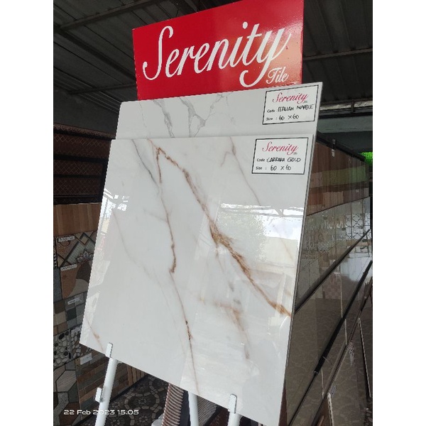 Jual Granit Lantai Kilap Kaca 60x60 Serenity Carara Gold Pare Kediri | Shopee Indonesia
