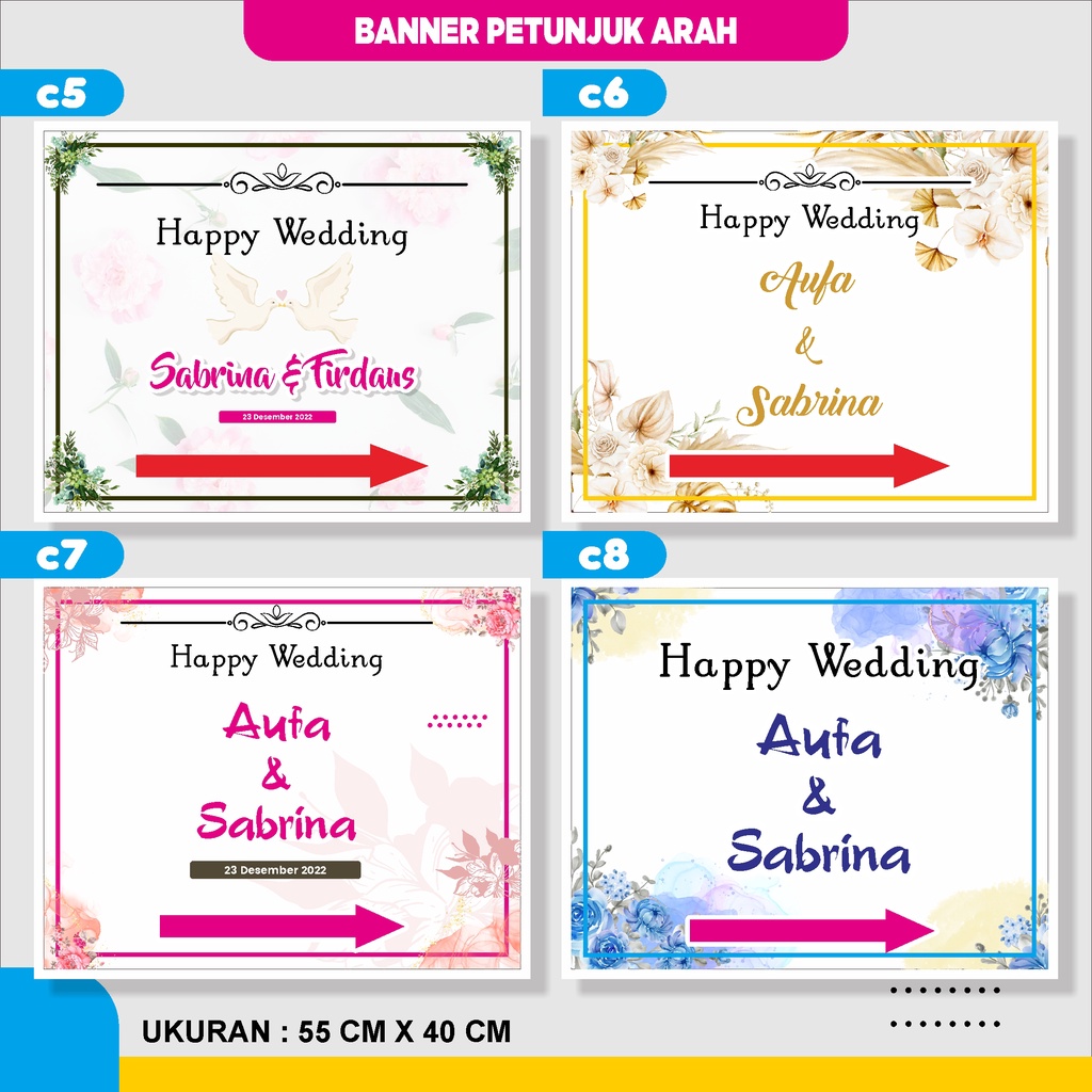 Jual spanduk / banner petunjuk arah | Shopee Indonesia