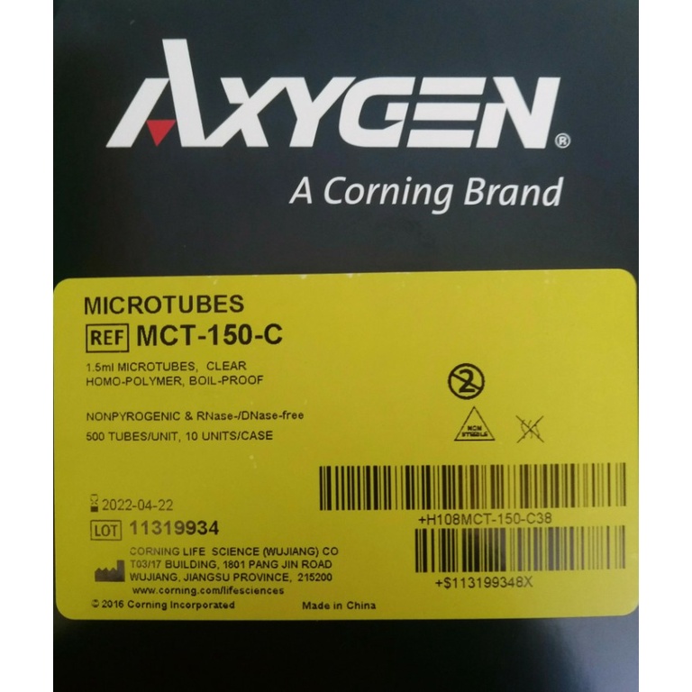 Jual Microtube Axygen MCT-150-C/ PCR Tube/ Eppendorf | Shopee Indonesia