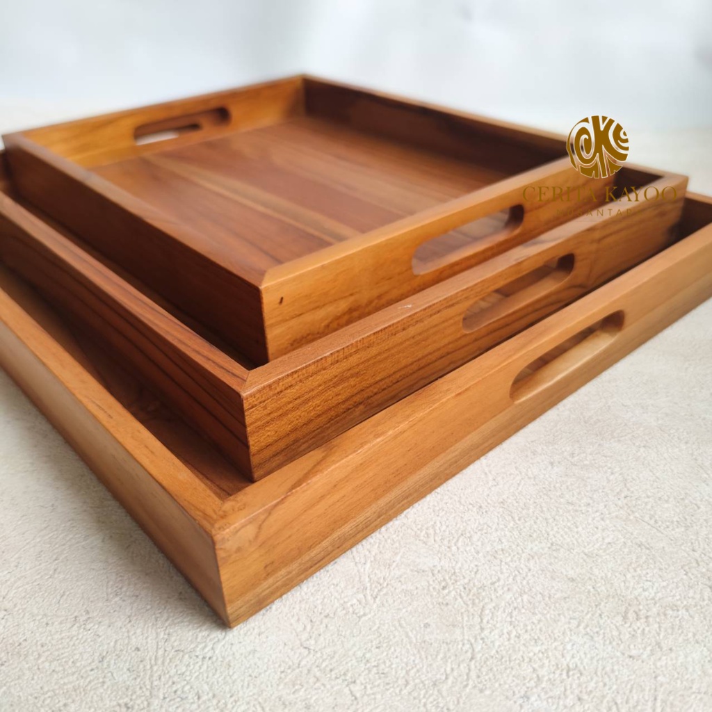 Jual Nampan Kayu PREMIUM SOLID | Tatakan Kayu Premium | Tatakan Kayu ...