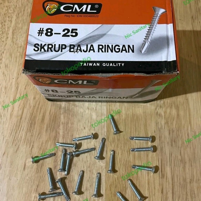 Jual Sekrup baja ringan CAMEL 8x25 (panjang 2,5cm) Baut baja ringan grc ...