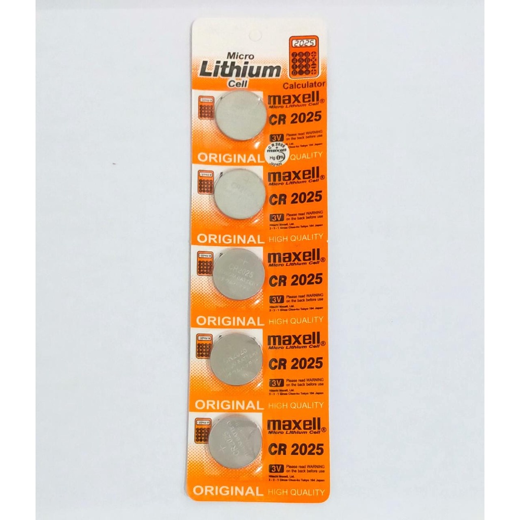 Jual Baterai Batrai Battery Kancing MAXELL CR 2025 Kalkulator Jam ...
