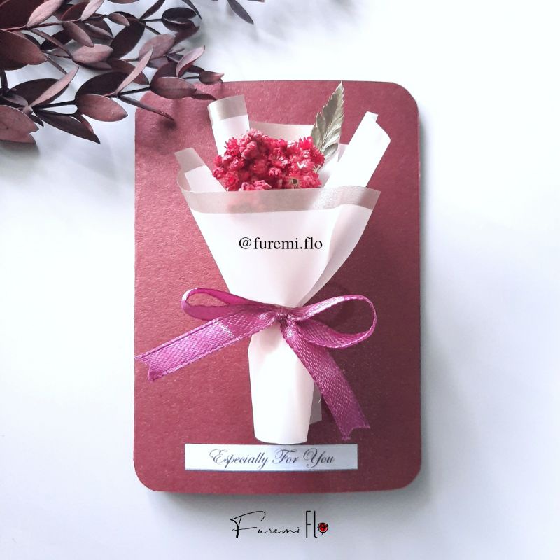 Jual Kartu Ucapan Buket Bunga A7 Greeting Card Mini Bouquet Greeting ...