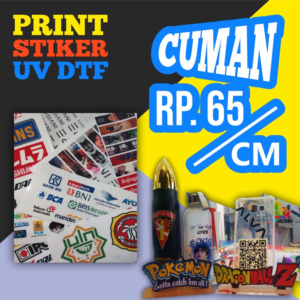 Jual STIKER DTF UV CETAK PRINT../DECAL KERING/CUTTING STIKER CUSTOM ...