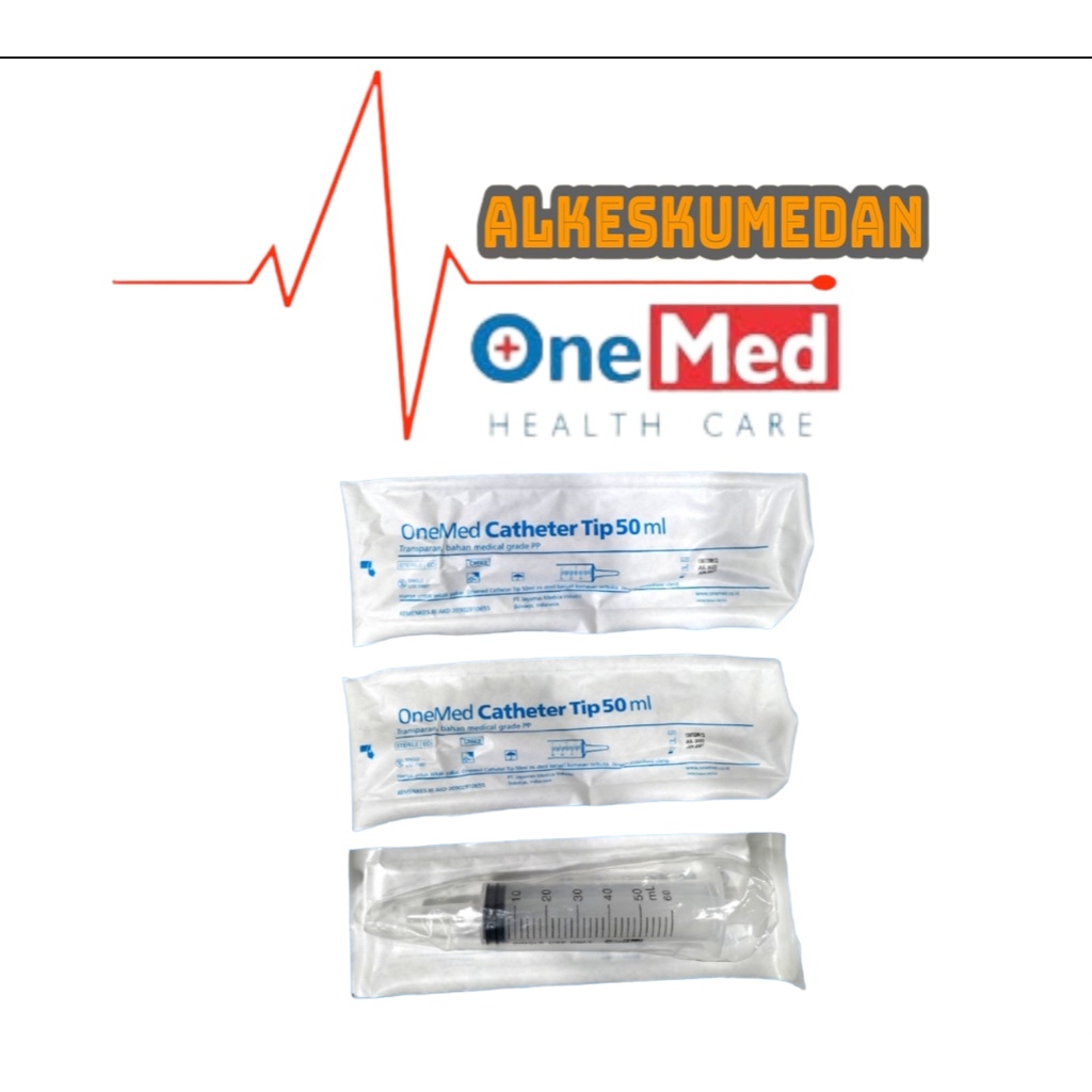 Jual Feeding Syringe 50ml Catheter Tip Onemed PERPCS/Sonde Makan/Spuit ...