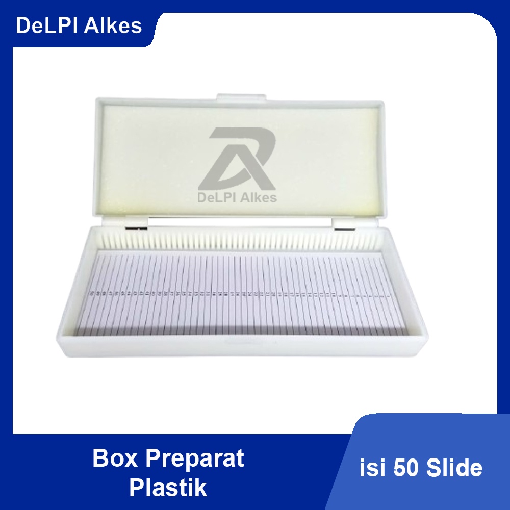 Jual Kotak Box Preparat Plastik Putih Tampung Isi 5 25 50 100 Slide ...