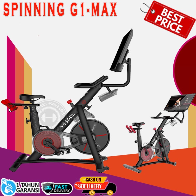Jual Sepeda Statis G1 Max Spinning Bike with LCD 32 Inchi Yesoul | Shopee Indonesia