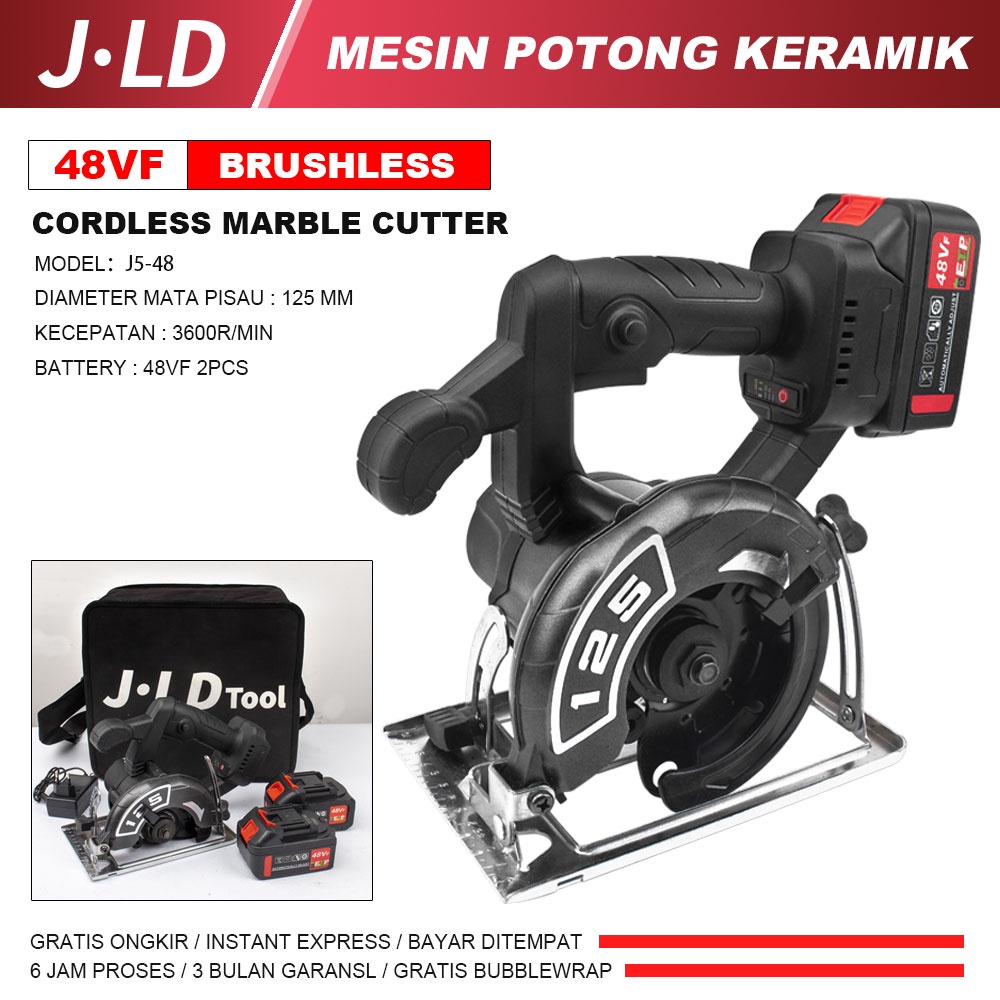Jual JLD 5inch Mesin Potong Marble Cutter 2bater - 48VF Brushless ...