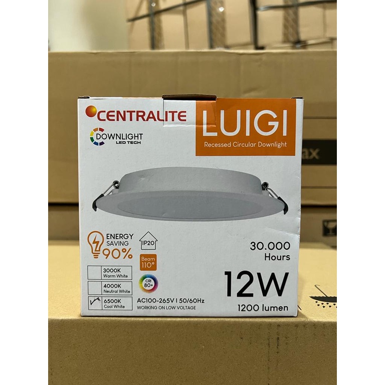 Jual DOWNLIGHT CENTRALITE LUIGI DL 12W D143 5 INCH 6500K | Shopee Indonesia