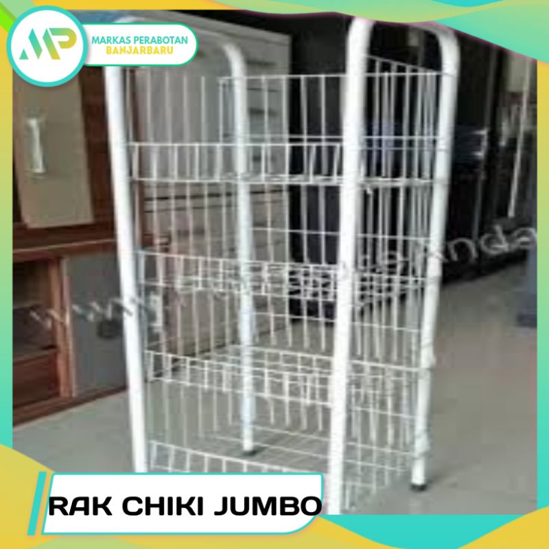 Jual Rak Chiki/Rak display jumbo / rak cemilan / rak 4 susun / rak 4 ...