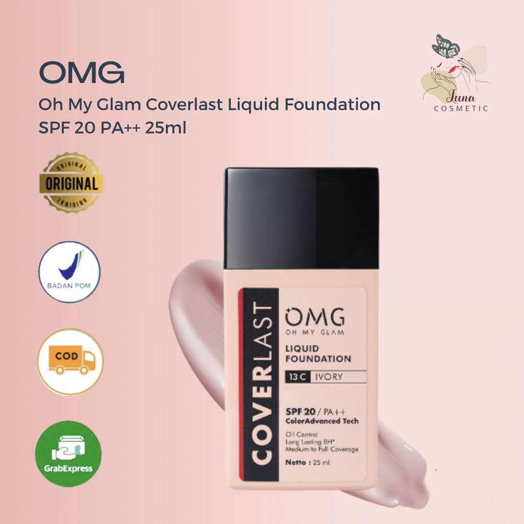 Jual OMG Oh My Glam Coverlast Liquid Foundation SPF 20 PA++ 25ml - Alas ...