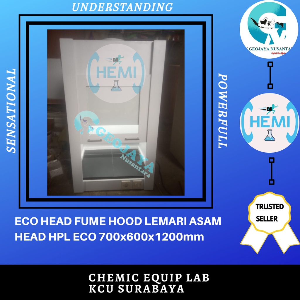 Jual ECO HEAD FUME HOOD LEMARI ASAM HEAD HPL ECO 700x600x1200mm ...