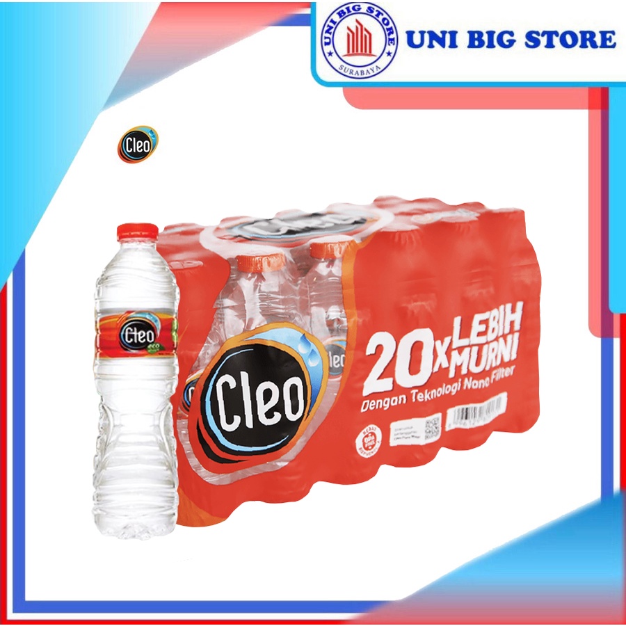 Jual CLEO Air Minum Botol 550 ml DUS 24 Pcs | Shopee Indonesia