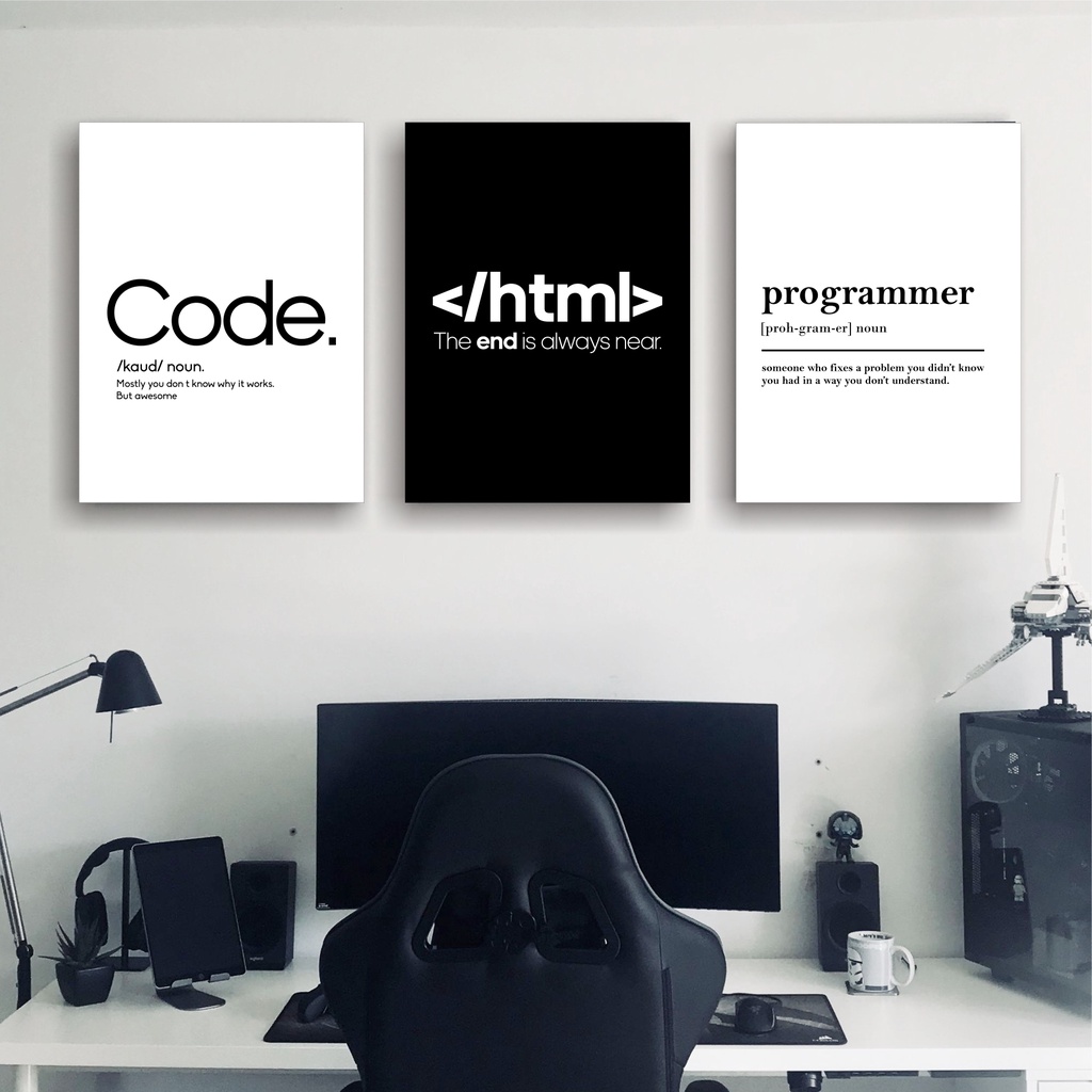 Jual Hiasan Dekorasi Pajangan Dinding Programer 30x40 cm PG | Shopee ...