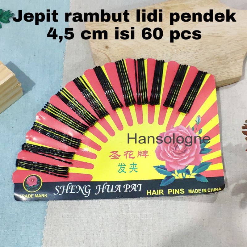 Jual Jepit rambut lidi pendek 4,5cm isi 60 pcs | Shopee Indonesia
