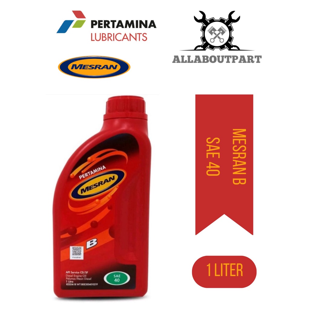 Jual Oli Mesran B40 1 Liter - Oli Mesin Diesel SAE 40 API Service CD/SF ...