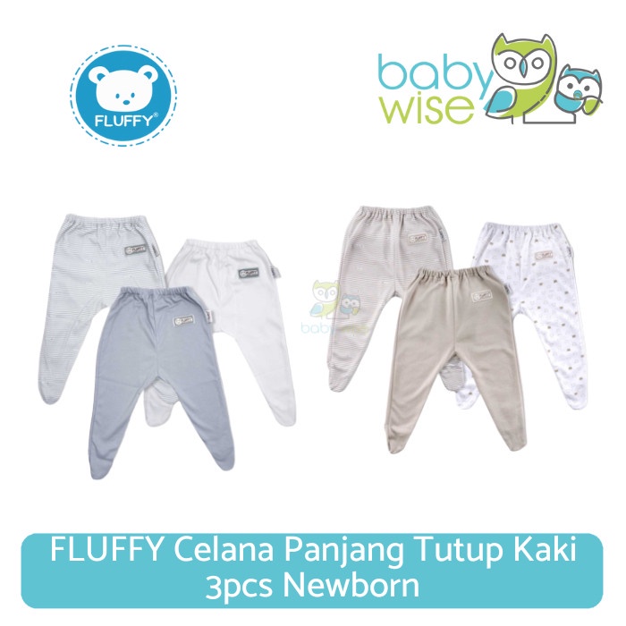 Jual FLUFFY Celana Panjang Tutup Kaki 3pcs Newborn | Shopee Indonesia
