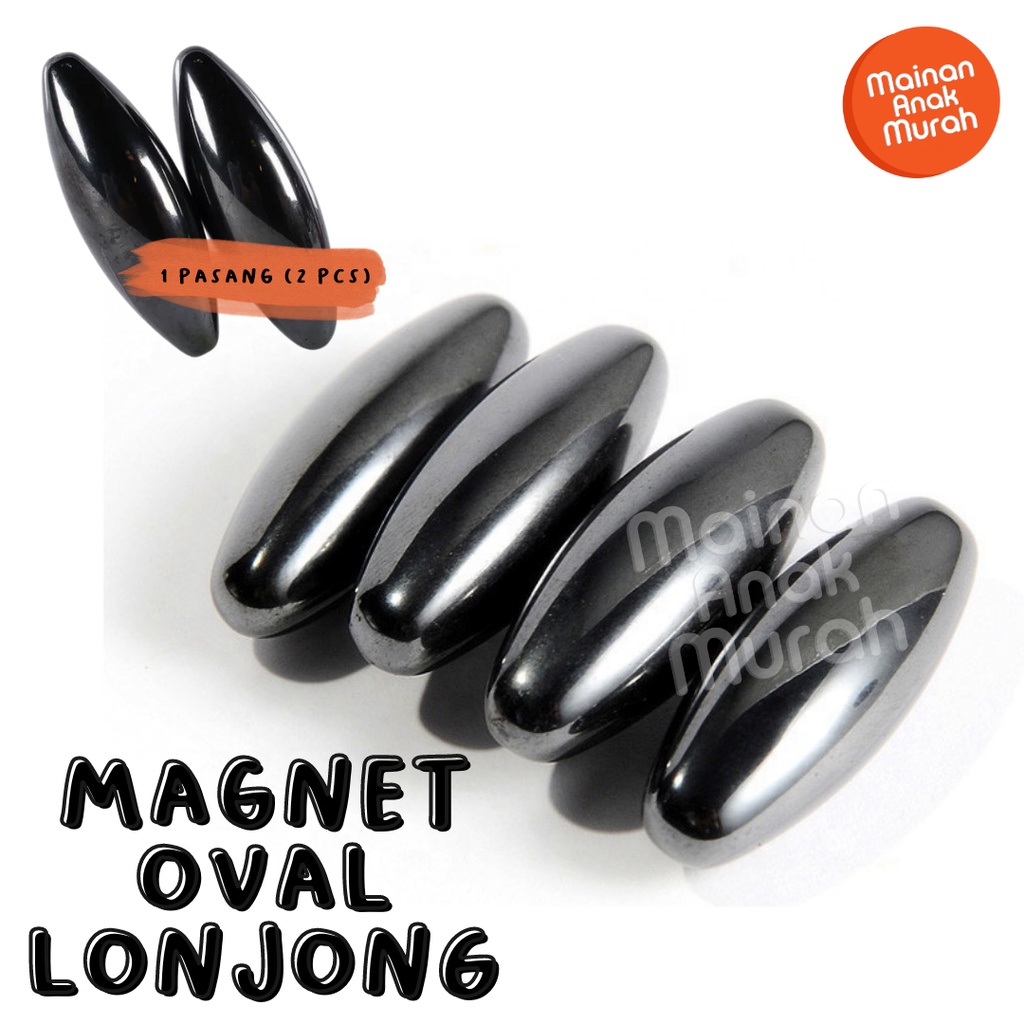 Jual Magnet Lonjong / Magnet Oval / Magnet Peluru Hitam Mini 1 Set Isi ...