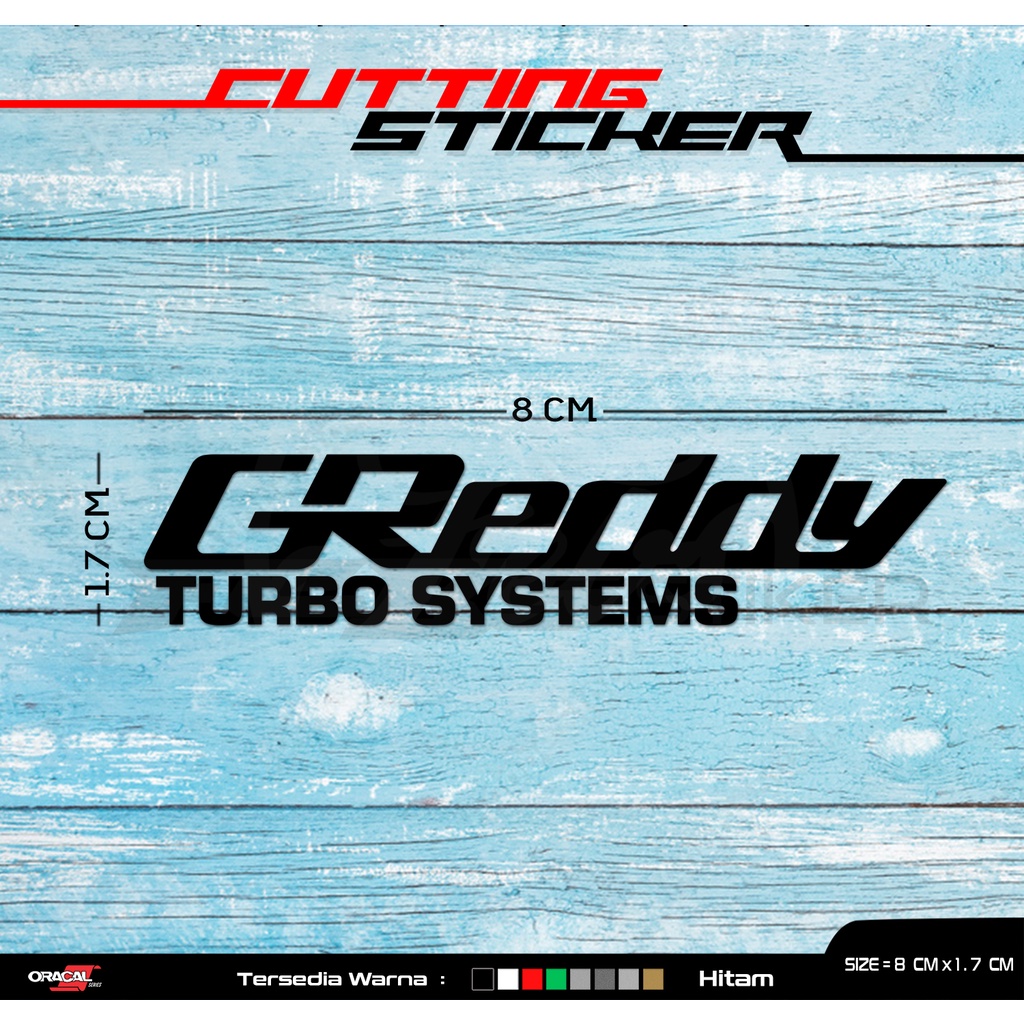 Jual Cutting Sticker GReddy Turbo System Logo || Stiker Cutting GReddy ...
