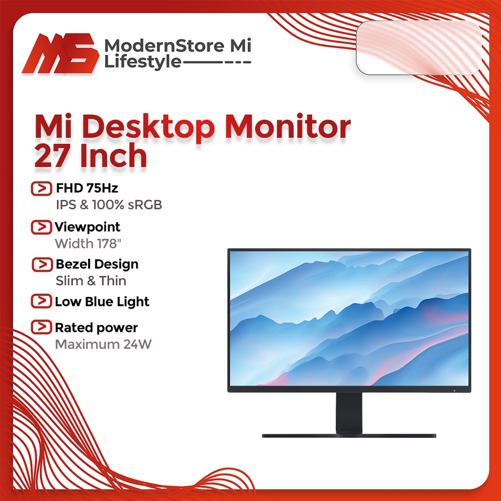 Jual Mi Desktop Monitor 27" Layar IPS 1080P FHD - Original | Shopee ...