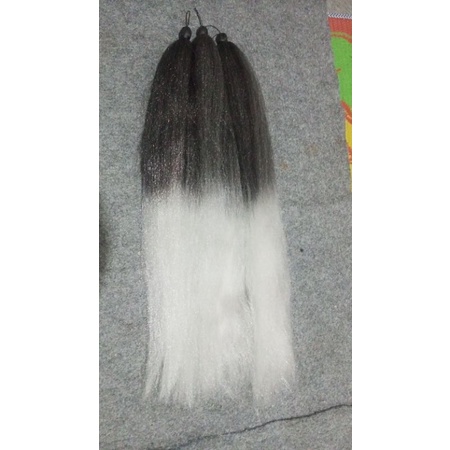 Jual Rambut cemara ombre hitam-putih(susu) | Shopee Indonesia
