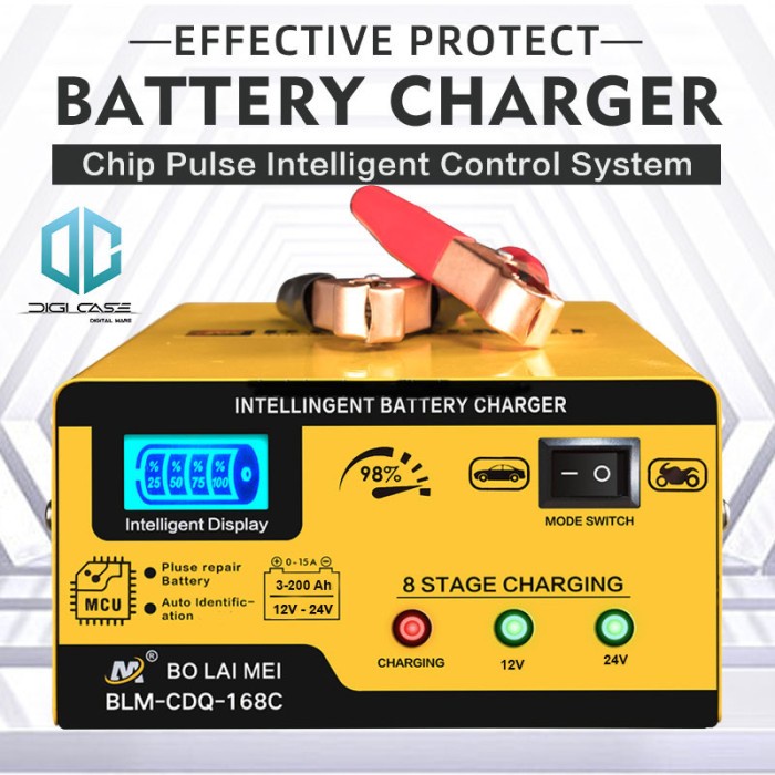 Jual Charger Cas Casan Aki Accu Mobil Motor Truck 250W 12V/24V 200AH ...